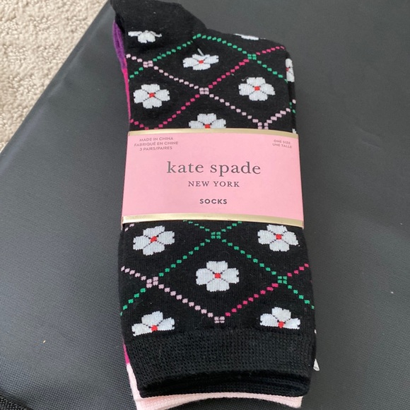 kate spade | Accessories | Kate Spade Crew Socks 3 Pairs | Poshmark